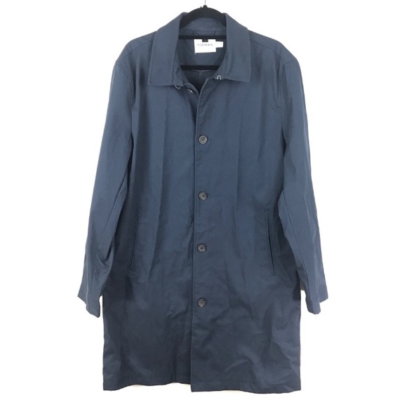 Jackets & Coats | Navy Blue Top Man Mac Coat | Poshmark